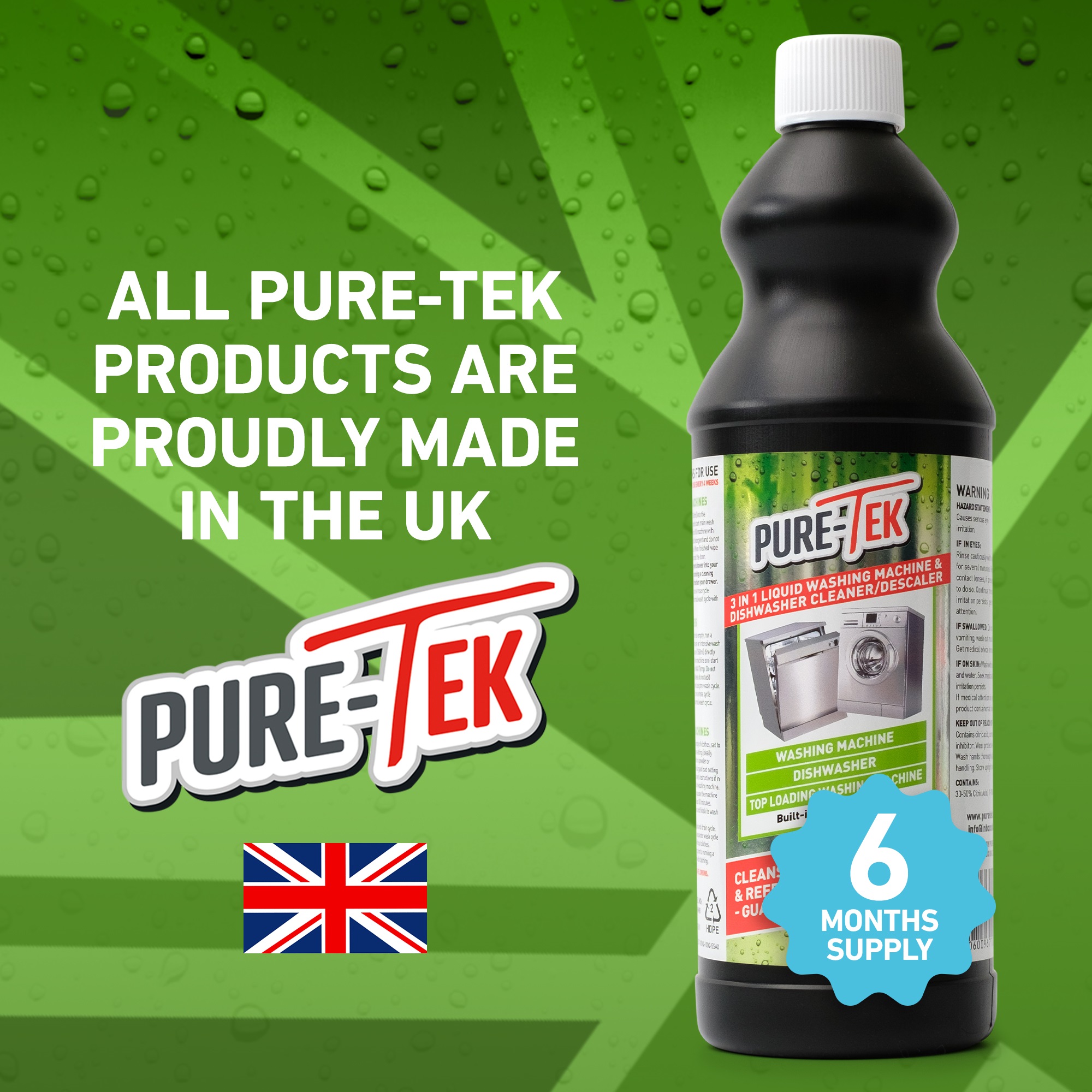 Pure-Tek Washing Machine and Dishwasher Cleaner - Pure-Tek